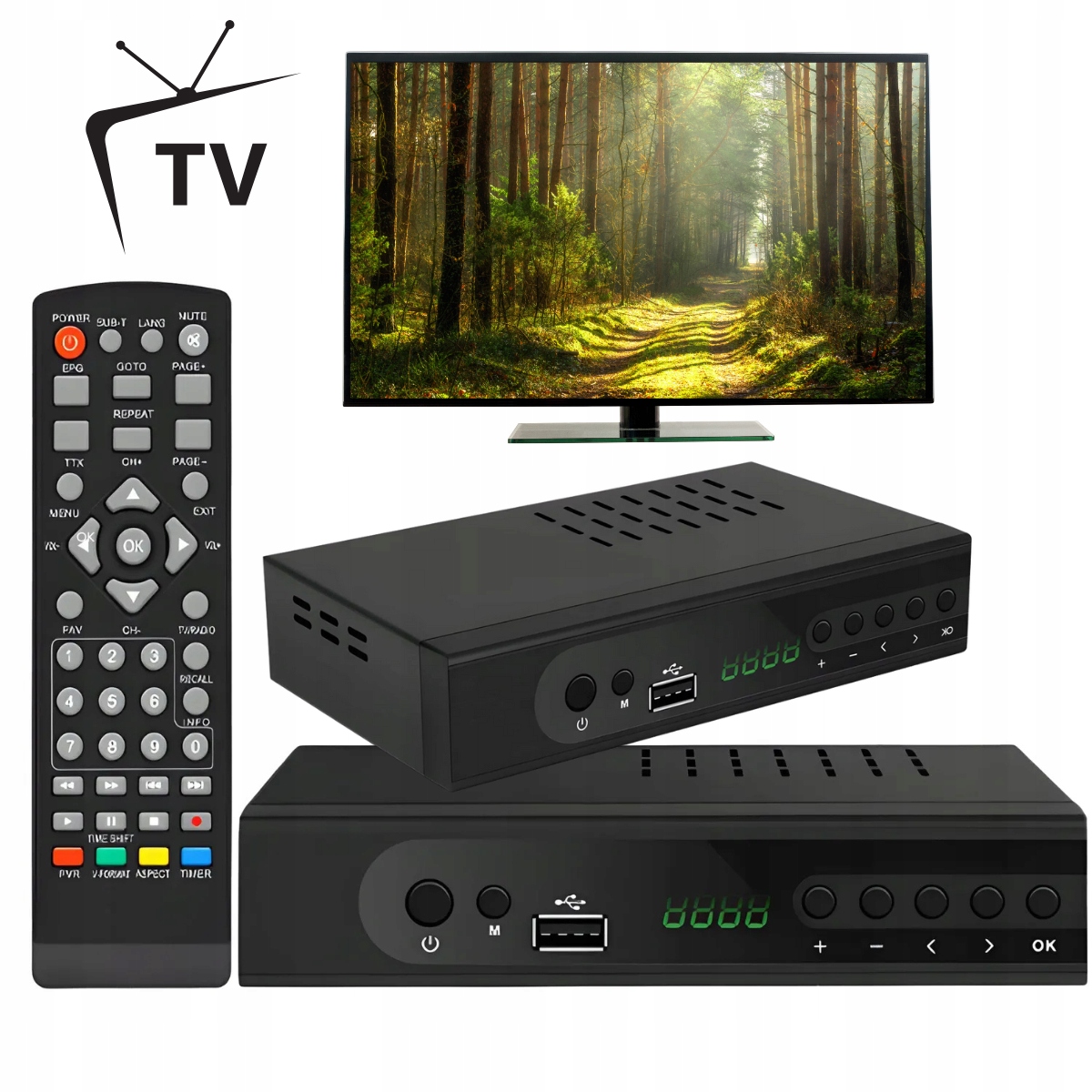 DVB-T2 TV DEKÓDER DIGITÁLIS FÖLDFELSZÍNI TV TUNER FULL HD UNIVERZÁLIS ...