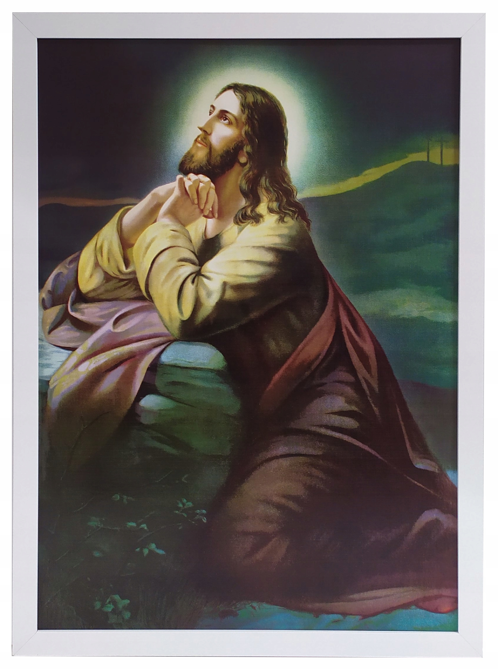 OBRAZ ŚWIĘTY PAN JEZUS CHRYSTUS W OGRÓJCU 55X75 (5060875548910) • Cena ...