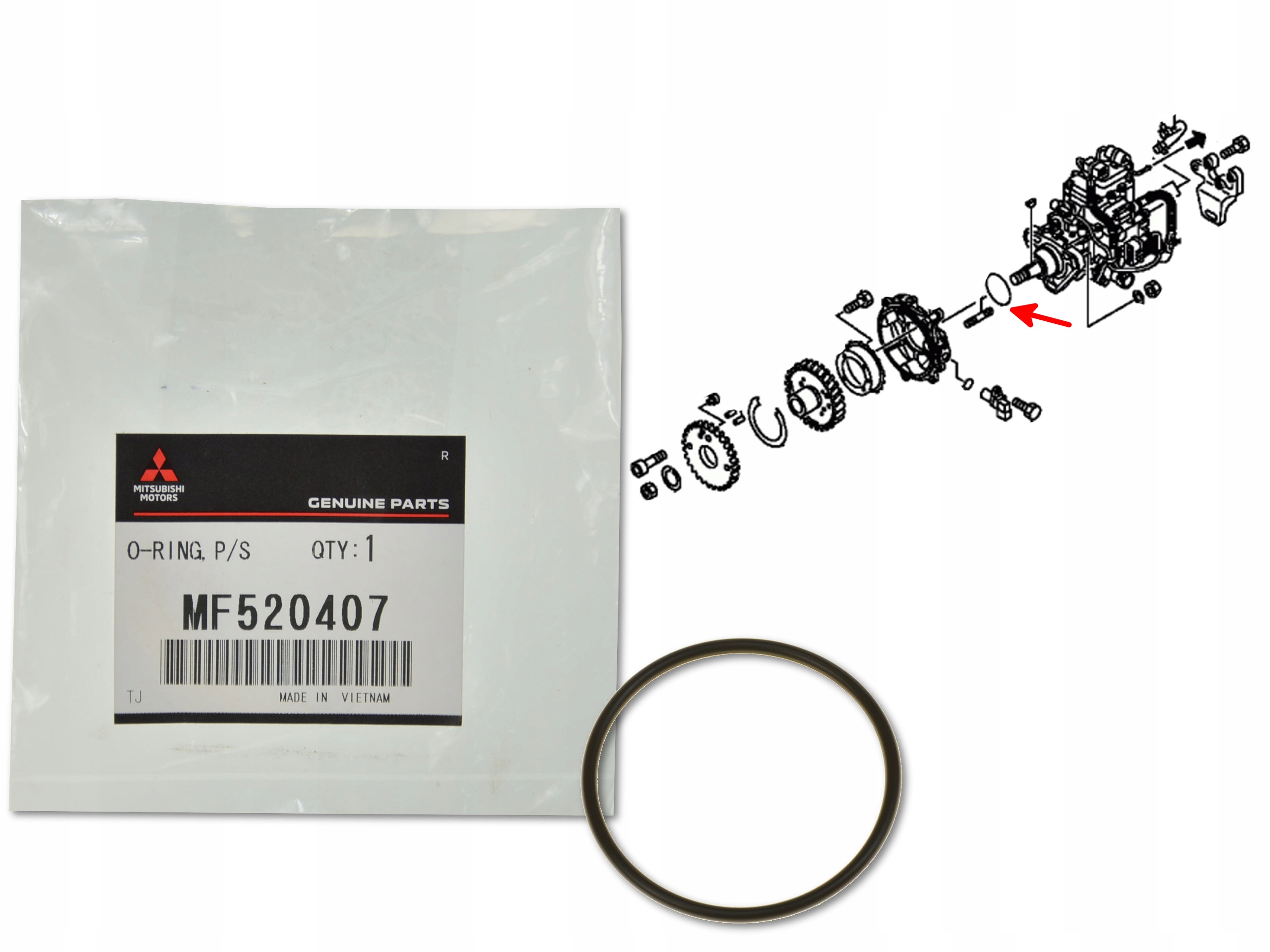 ORING POMPY WTRYSKOWEJ POMPY WSPOMAGANIA MF520407 ORYGINAŁ MITSUBISHI ...