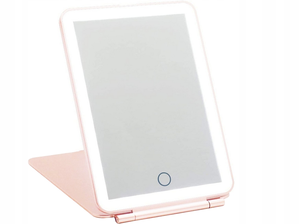 LUSTERKO KOSMETYCZNE DO MAKIJAŻU LED LUSTRO PODŚWIETLANE ROZKŁADANE ...