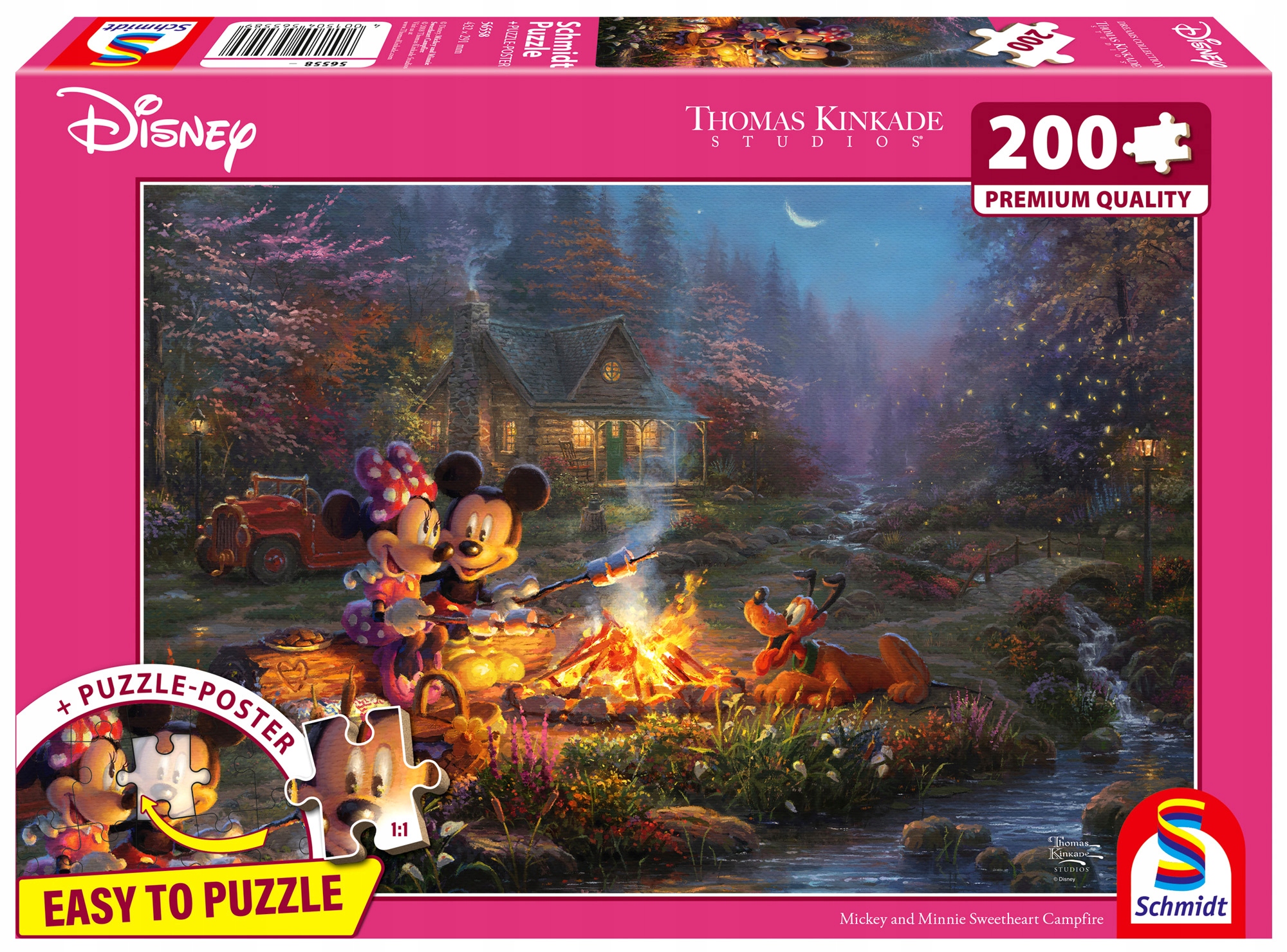 Schmidt Games Pq Jigsaw Puzzle 200 Pieces Thomas Kinkade Mickey Mouse ...