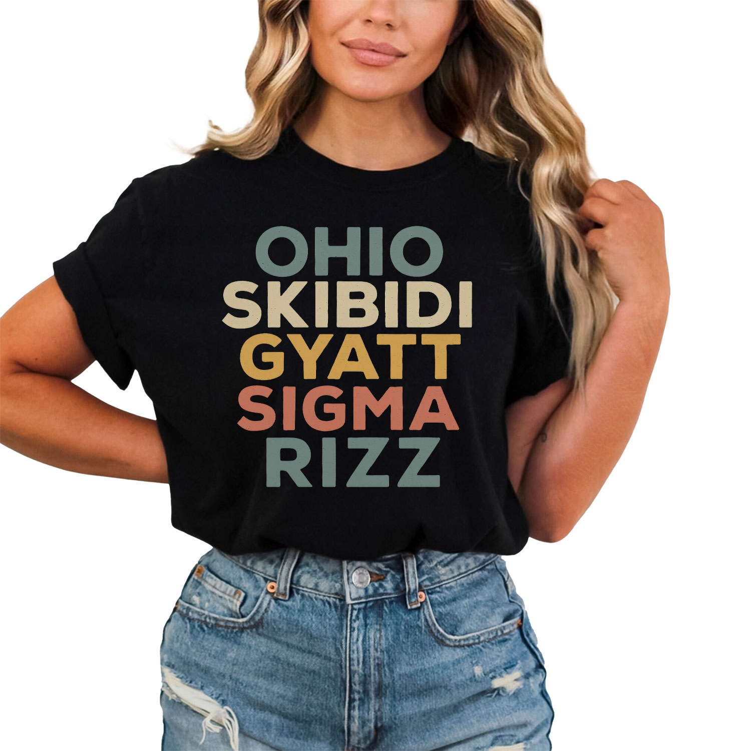 OHIO SKIBIDI GYATT SIGMA RIZZ RIZZLER MÉM MEME NŐI PÓLÓ XXL za 4535 ...