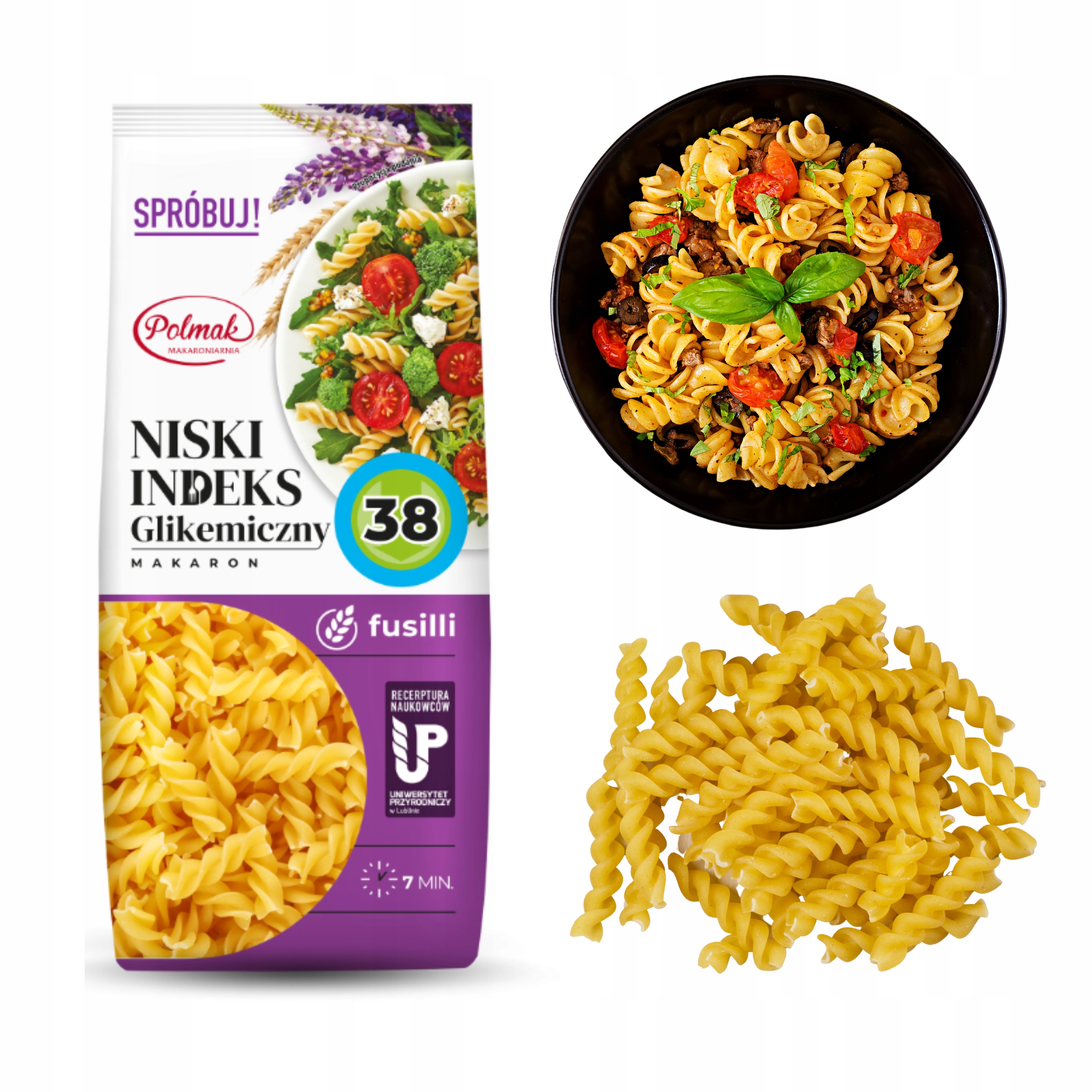 Makaron Świderki Niski Indeks Glikemiczny IG Pol-Mak 250 g 15620055041 ...