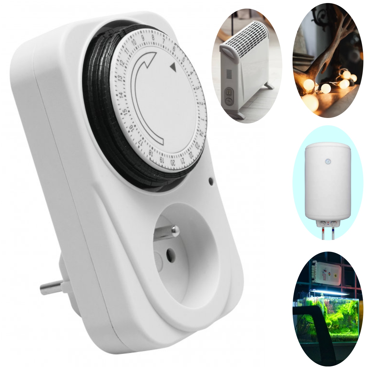 Programator do gniazdka mechaniczny dobowy 24h GTV - Sklep, Opinie ...