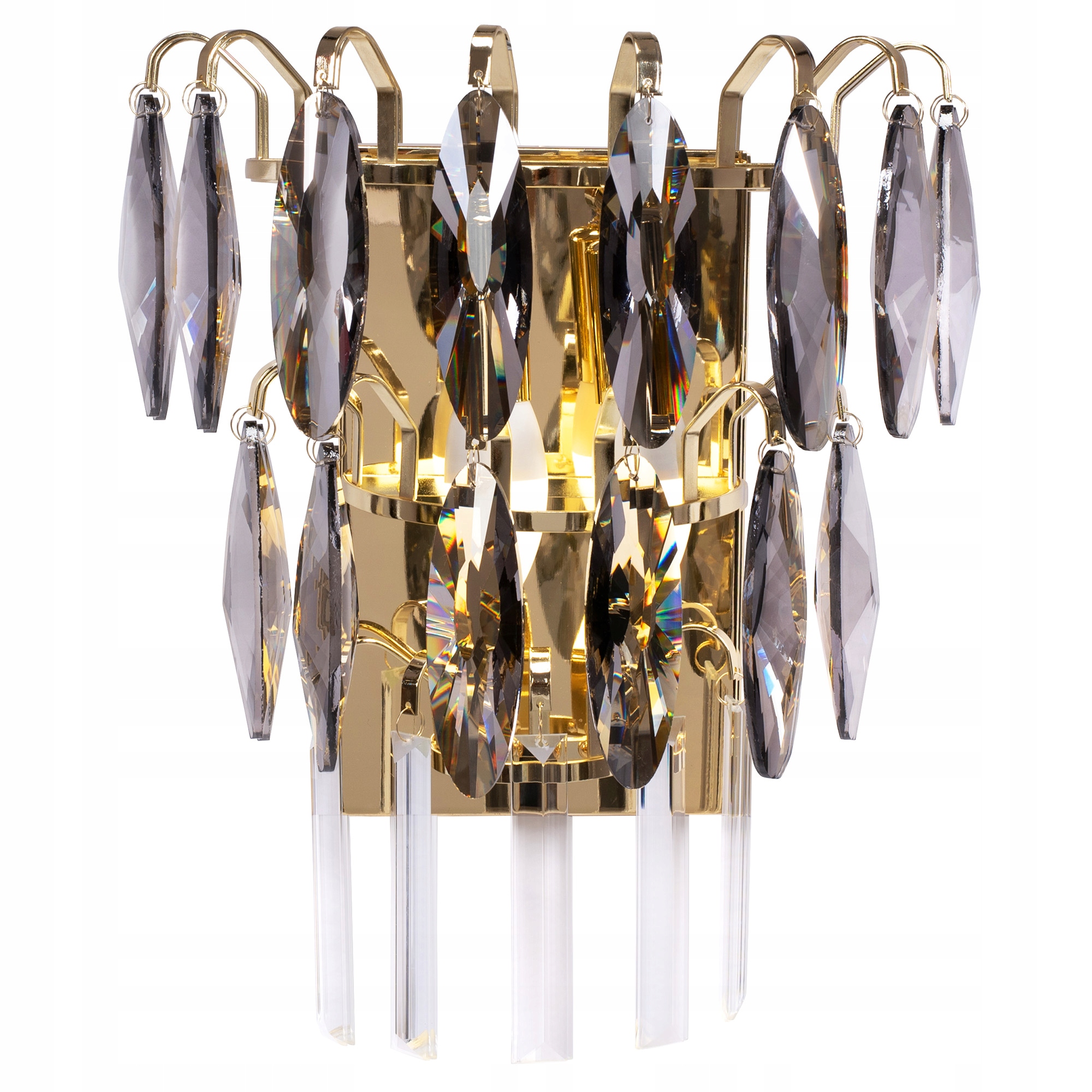 LAMPA ŚCIENNA KINKIET GLAMOUR KRYSZTAŁOWA ZŁOTA GOLD (5902557378609 ...