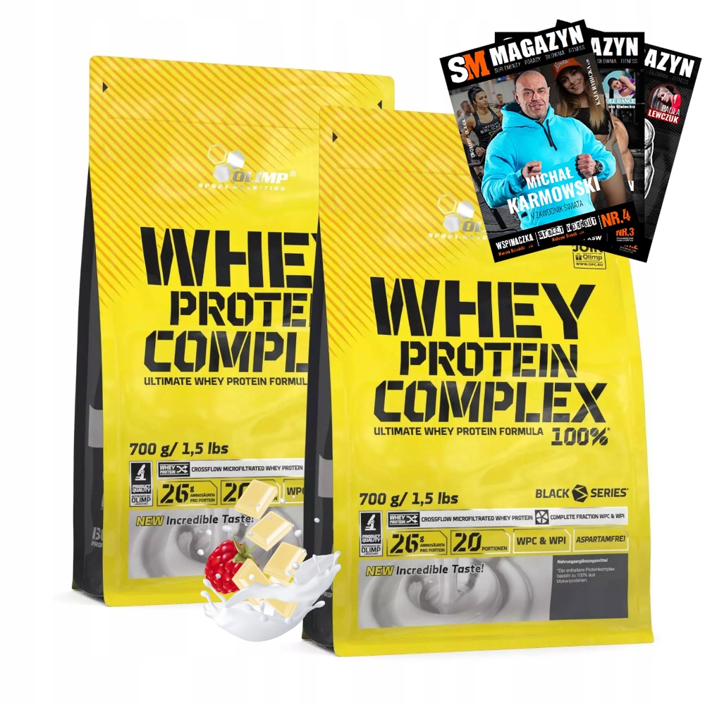 OLIMP WHEY PROTEIN COMPLEX 100% 2x700g BIAŁKO WPC - 5901330082801 ...