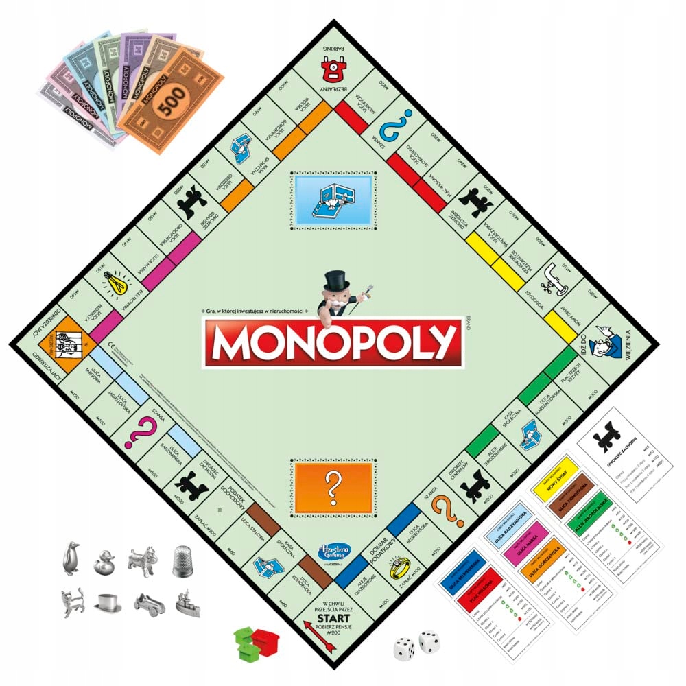 Hasbro Gra Monopoly, gra planszowa dla od 2 do 6 graczy, od 8 lat ...