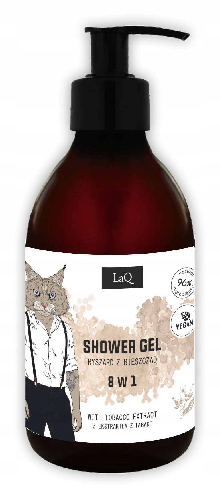 Żel pod prysznic dla mężczyzn 8w1 męski prezent LaQ RYŚ 500 ML ...