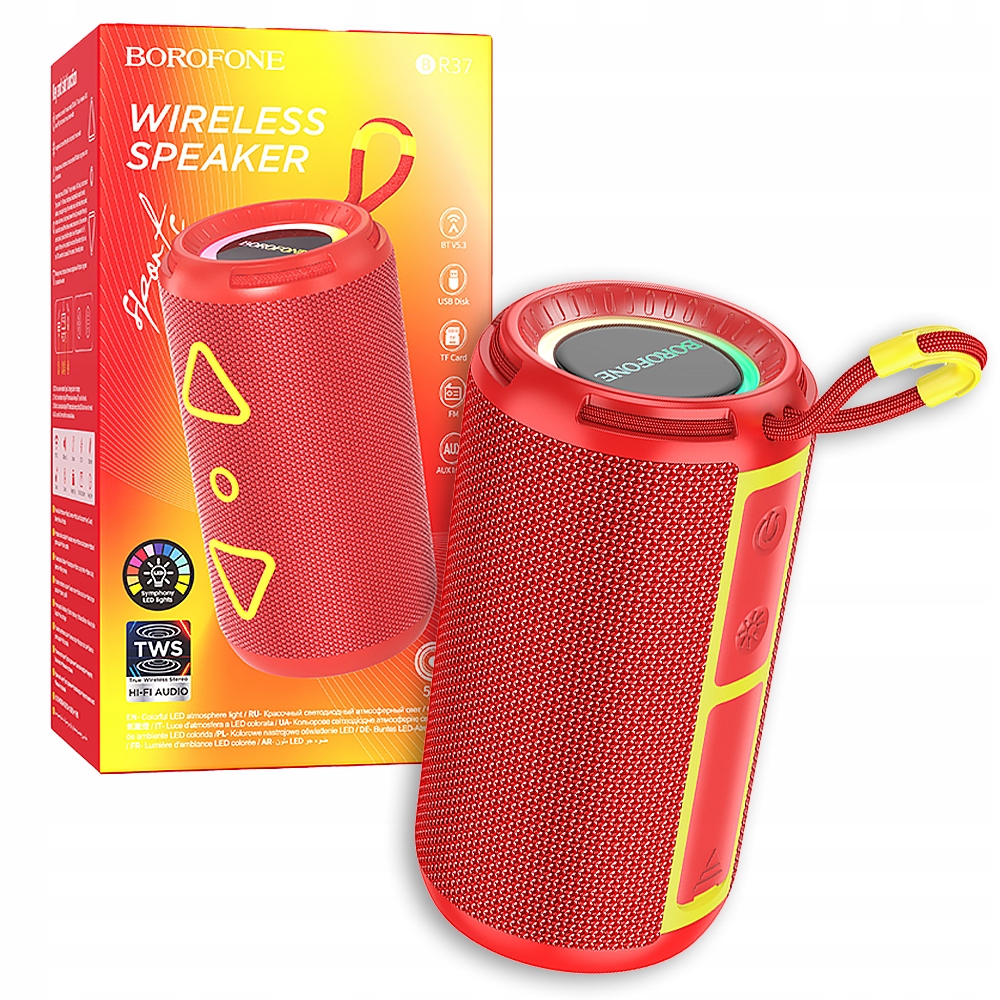 Borofone Głośnik Bezprzewodowy Bluetooth BR37 Noble czerwony - Sklep, Opinie, Cena w Allegro