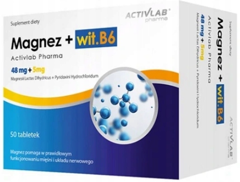 Magnez + wit.B6 50 kaps. Activlab Pharma (5903260901078) • Cena, Opinie • Preparaty witaminowo ...