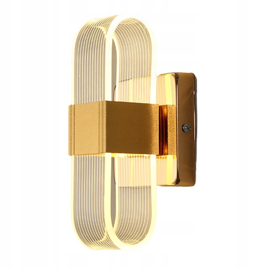 Nowoczesne kinkiety ścienne LED Złoty akrylowy (Vioninxa-64037514 ...