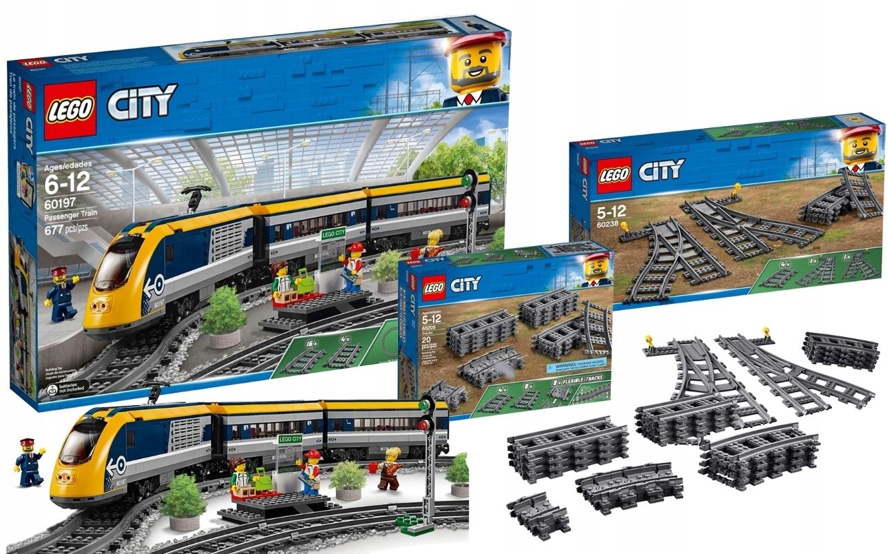 LEGO CITY 60197 POCIĄG PASAŻERSKI + 60205 + 60238 13052943878 - Allegro.pl