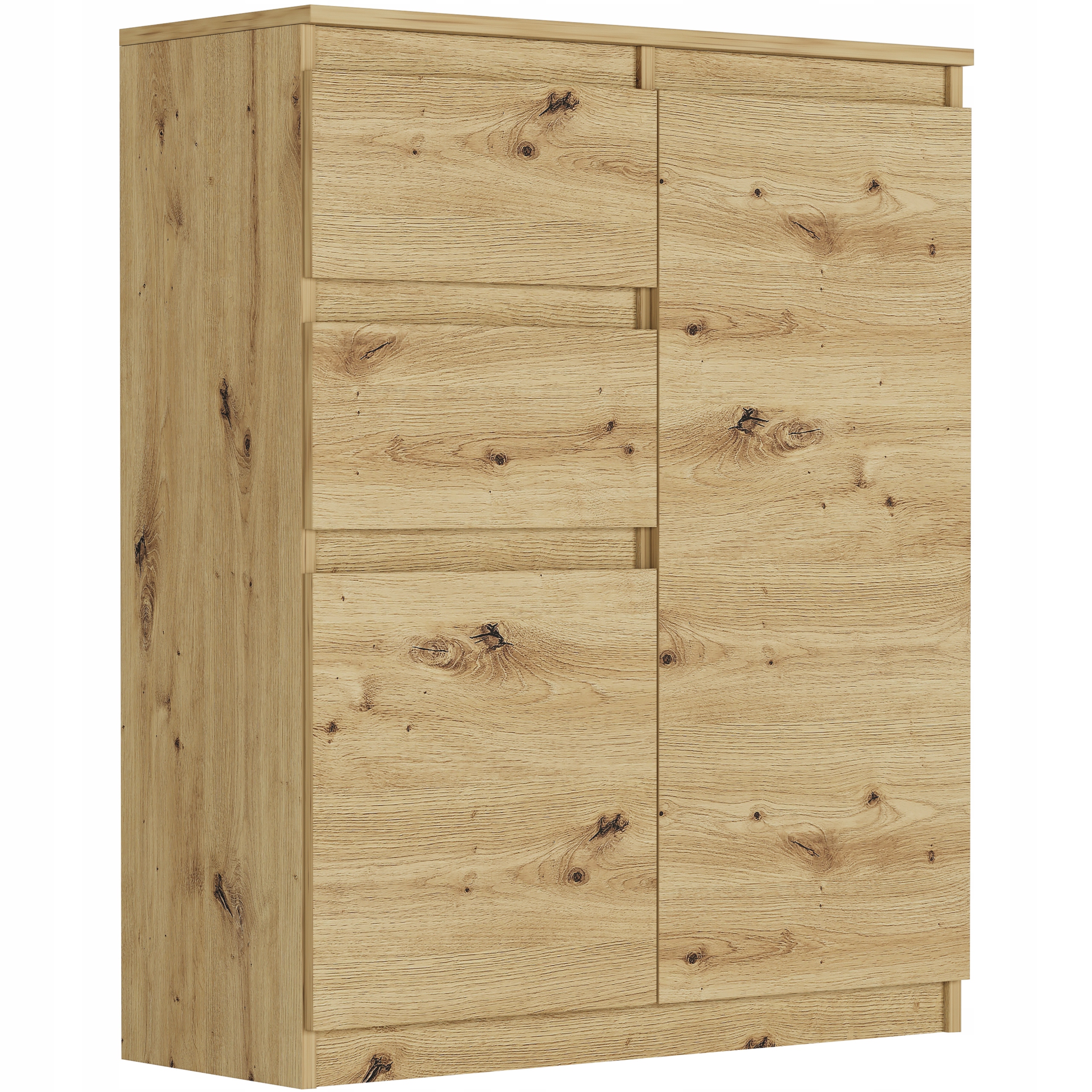 Komoda Framire 80 x 40 x 98cm dąb artisan matowe (5907477657988) • Cena, Opinie • Komody ...