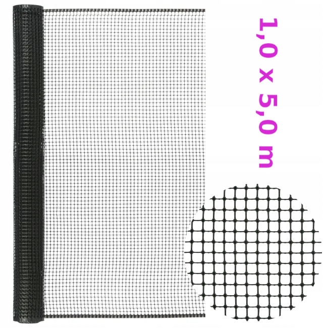 PVC plotová sieť 100cm 5m Antracit 10x10mm - Allegro