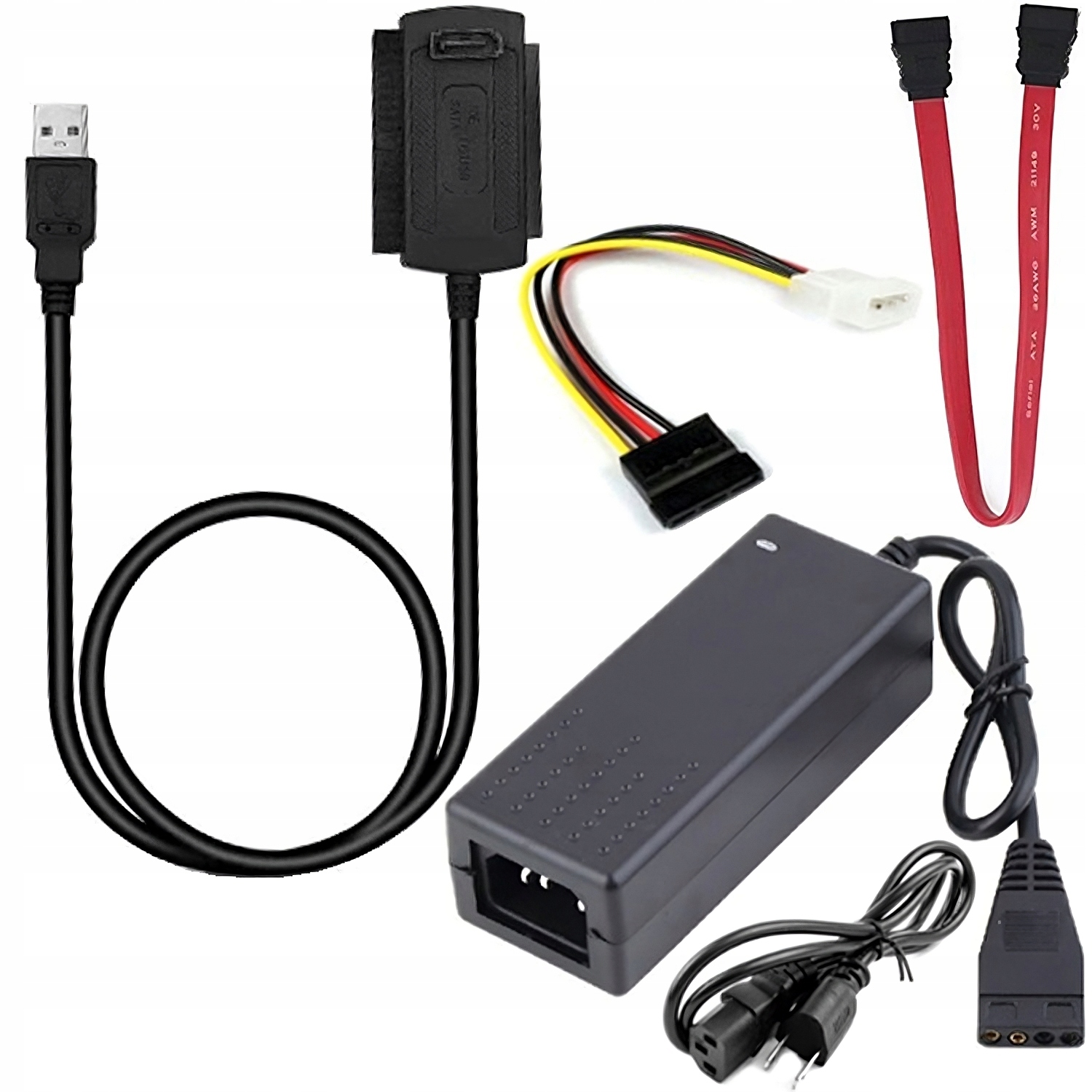 ADAPTER USB ATA IDE 2.5 PRZEJŚCIÓWKA DYSKU TWARDEGO NA USB ZASILACZ ...