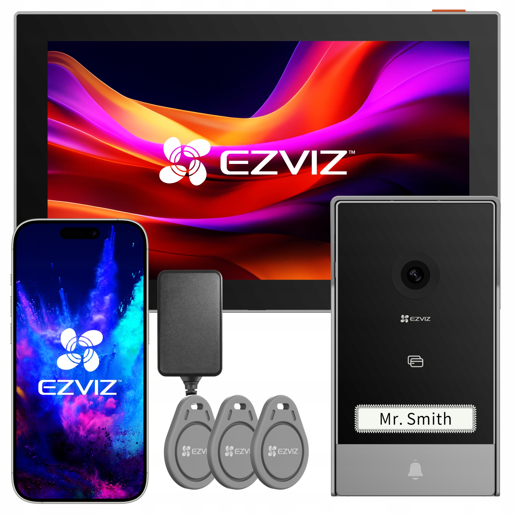 WIDEODOMOFON WIFI EZVIZ HP7 FURTKA BRAMA APLIKACJA CZYTNIK BRELOKÓW AI ...