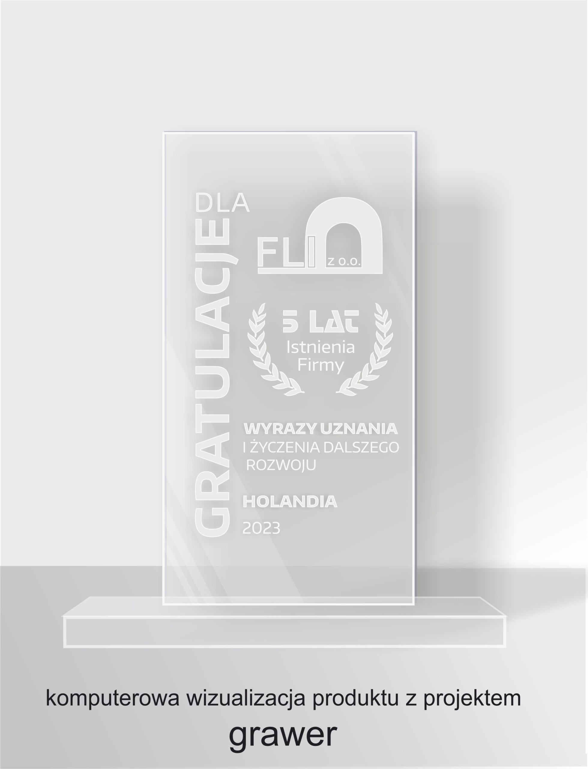 Statuetka szklana z grawerem 17 cm - 5902024090881 - 12657509227 - Allegro