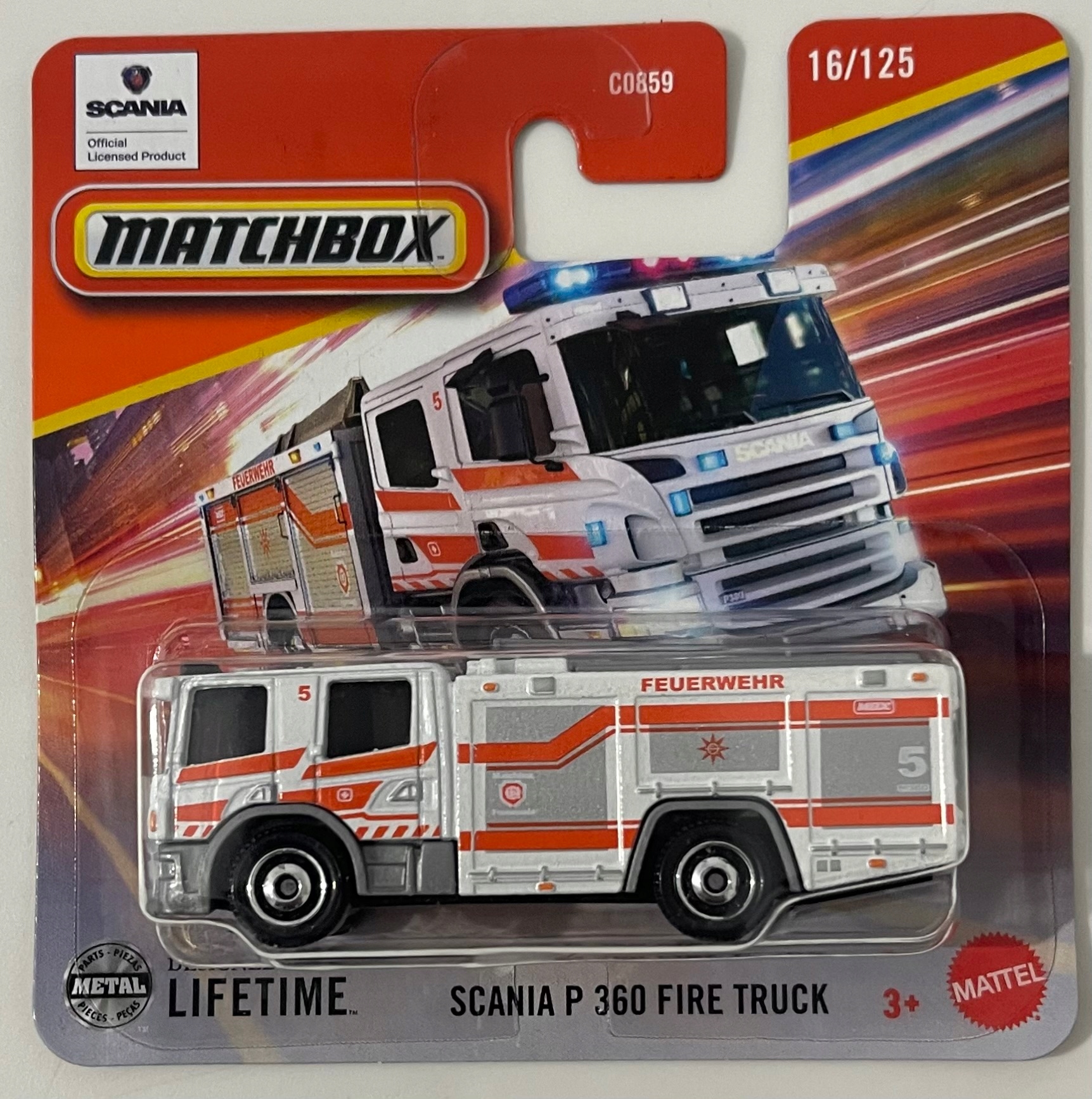 MATCHBOX SCANIA P 360 FIRE TRUCK 16998622643 - Allegro.pl