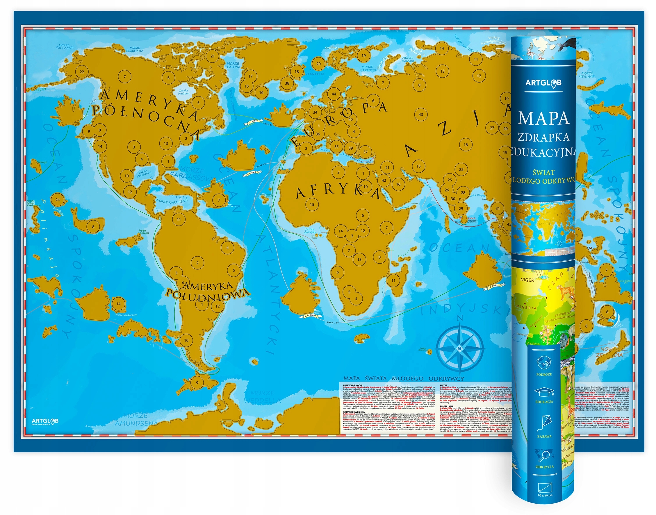 Mapa zdrapka dla dzieci - Świat Młodego Odkrywcy (13457914749 ...