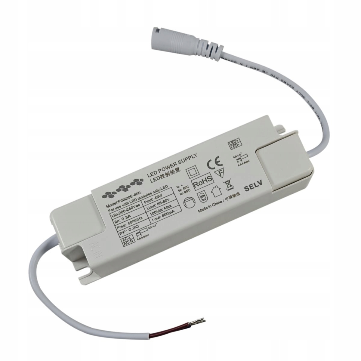 Zasilacz LED DRIVER do paneli 48W 70-80V 600mA (5905440453124) • Cena ...