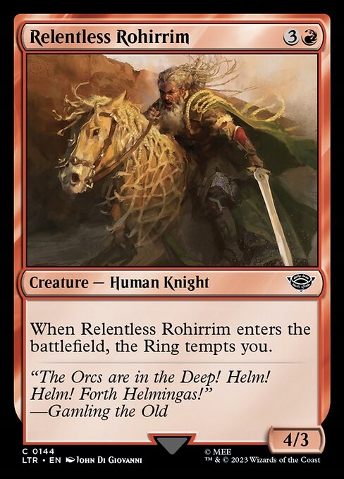 Karta Magic: The Gathering Relentless Rohirrim Wizards Of The Coast ...