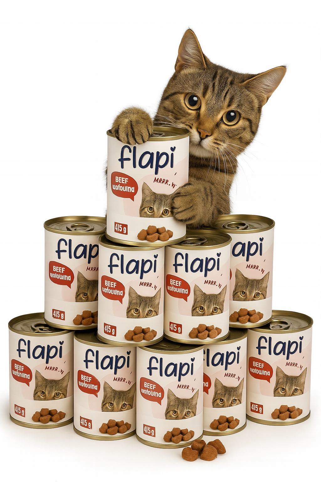 VLHKÉ KRMIVO PRE MAČKY S HOVÄDZÍM MÄSOM V OMÁČKE KOMPLETNÉ 10 X 415G ...