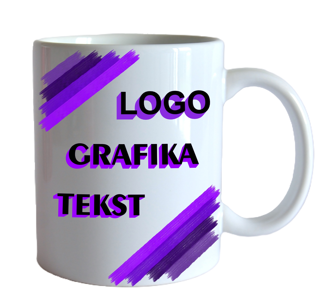 KUBEK Z WŁASNYM NADRUKIEM LOGO GRAFIKA TEKST REKLAMOWY CERAMIKA 330 ml • Cena, Opinie • Kubki ...