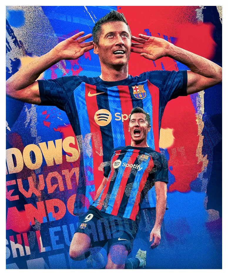 LEWANDOWSKI - FC BARCELONA - Obraz ART PREMIUM XL • Cena, Opinie • Obrazki i plakaty 14610250194 ...