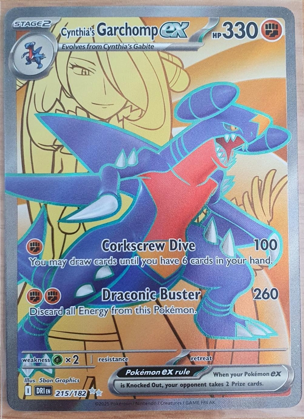 POKEMON TCG CYNTHIA’S GARCHOMP EX 215/182 DESTINED RIVALS SINGLE MINT - Stan: Nowy 118.99PLN ...