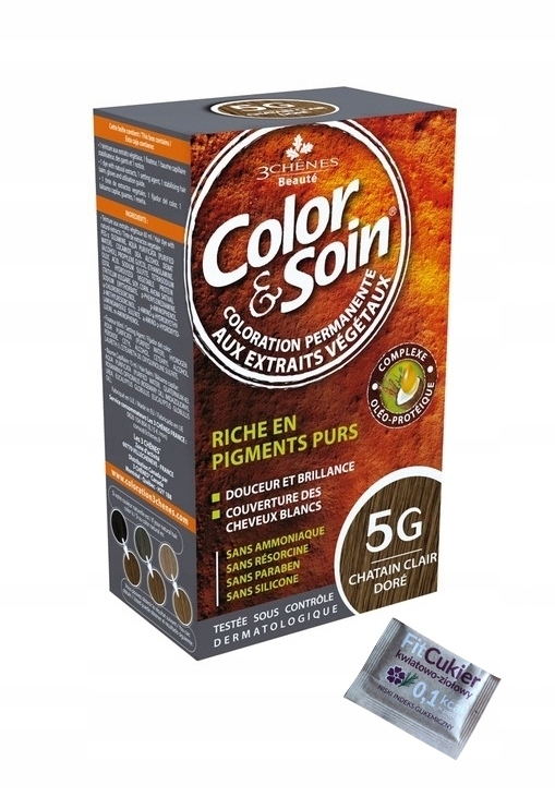 COLOR&SOIN 5G JASNOZŁOCISTY SZATYN trwała farb (3525727539413) • Cena ...