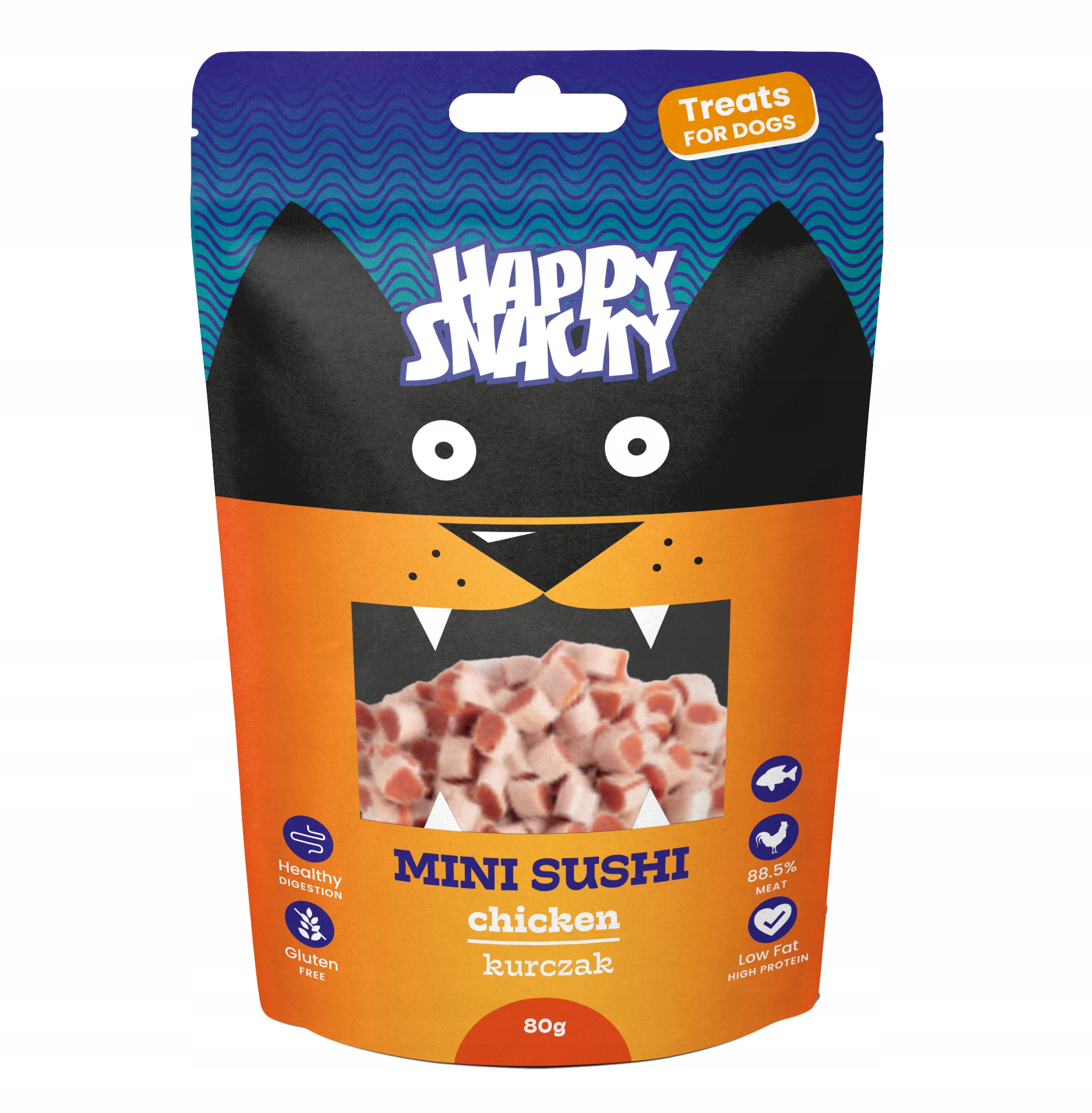 Happy Snacky MINI SUSHI Z KURCZAKA 80G • Cena, Opinie - Allegro