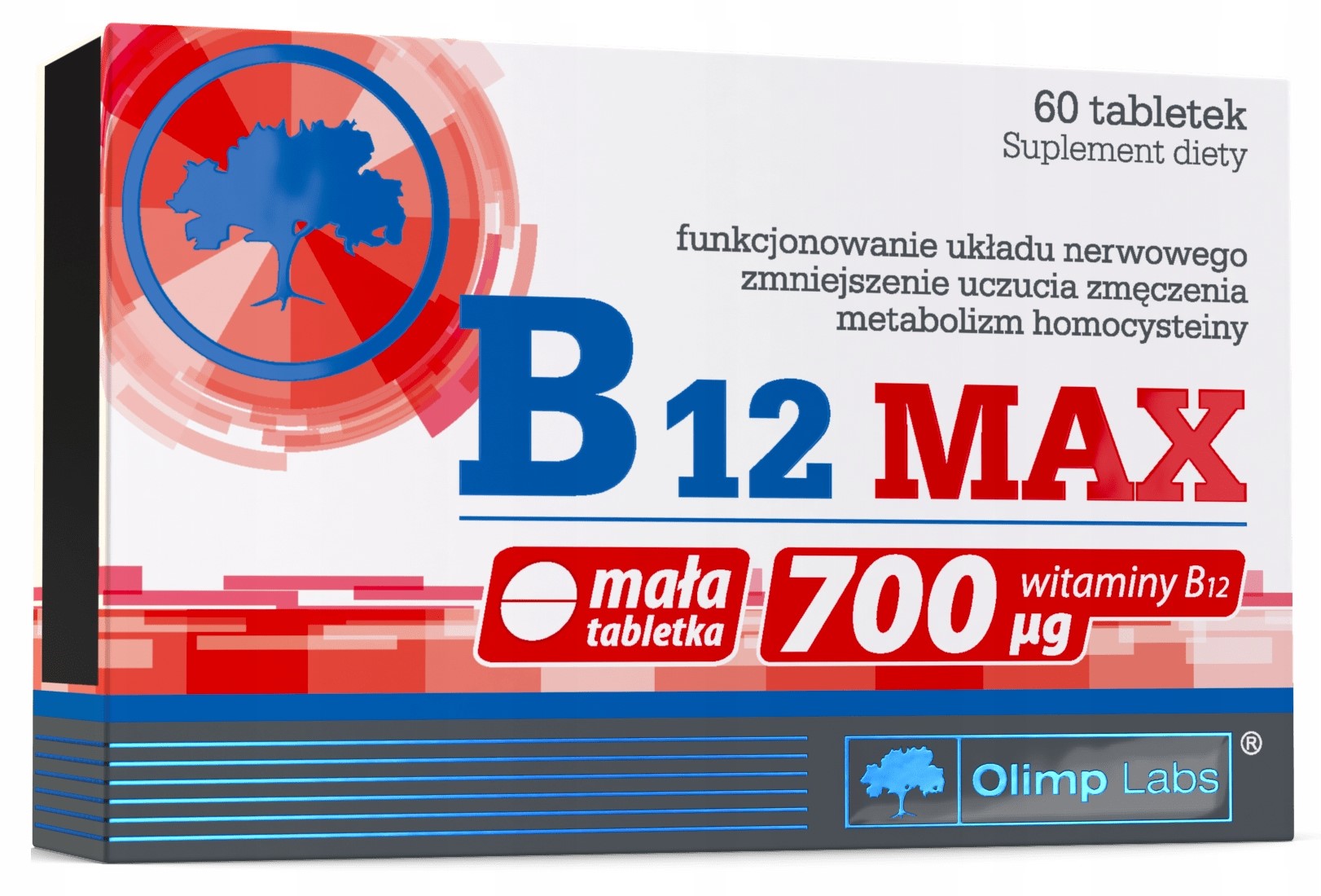 OLIMP B12 MAX 700 mcg witamina B12 60 tabletek 11678991406 - Allegro.pl