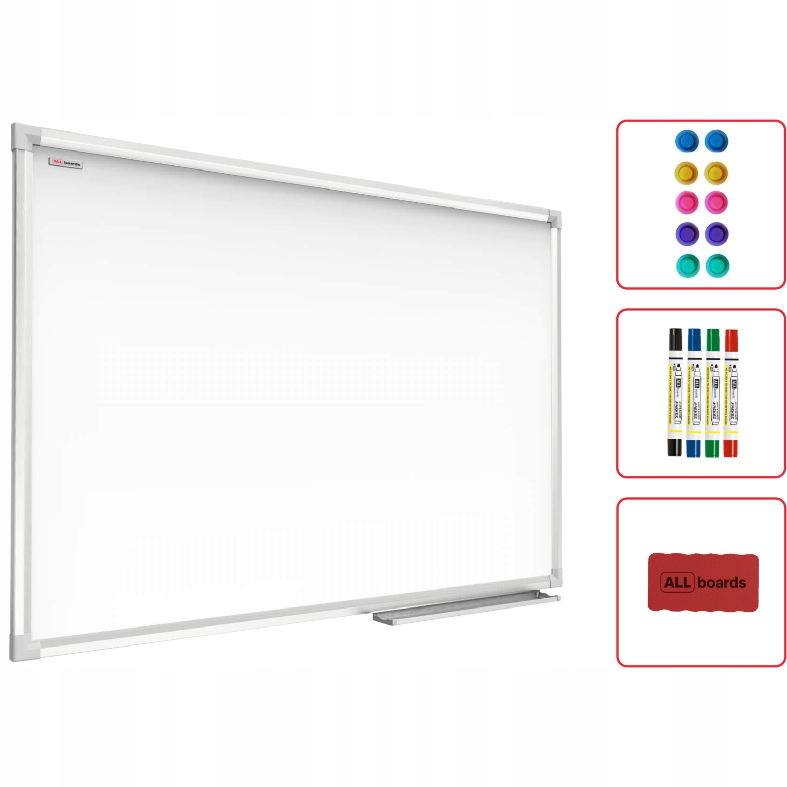 DUŻA TABLICA MAGNETYCZNA DLA DZIECI NA ŚCIANĘ BIAŁA 120x90 + GRATISY ...