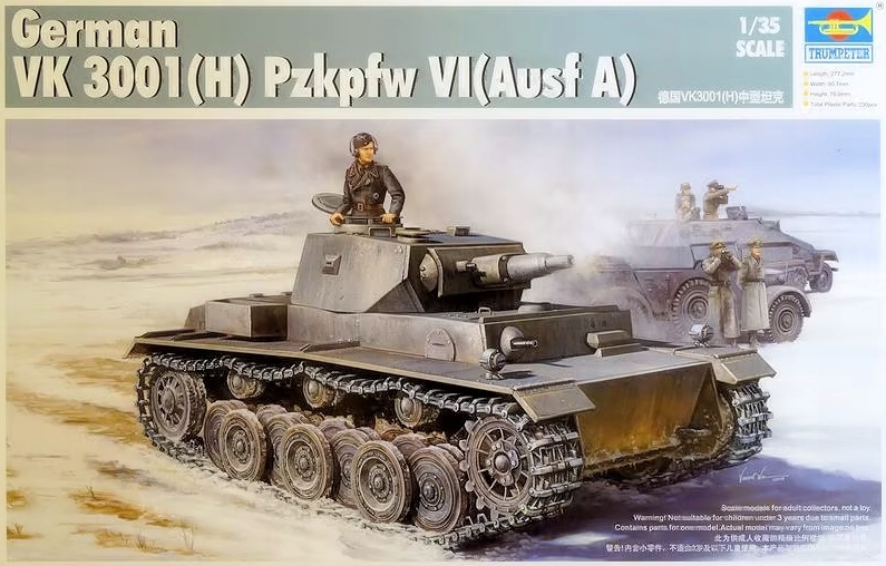 Trumpeter 01515 German VK 3001(H) Pz. Kpfw. VI Ausf. A model tank 1/35 ...