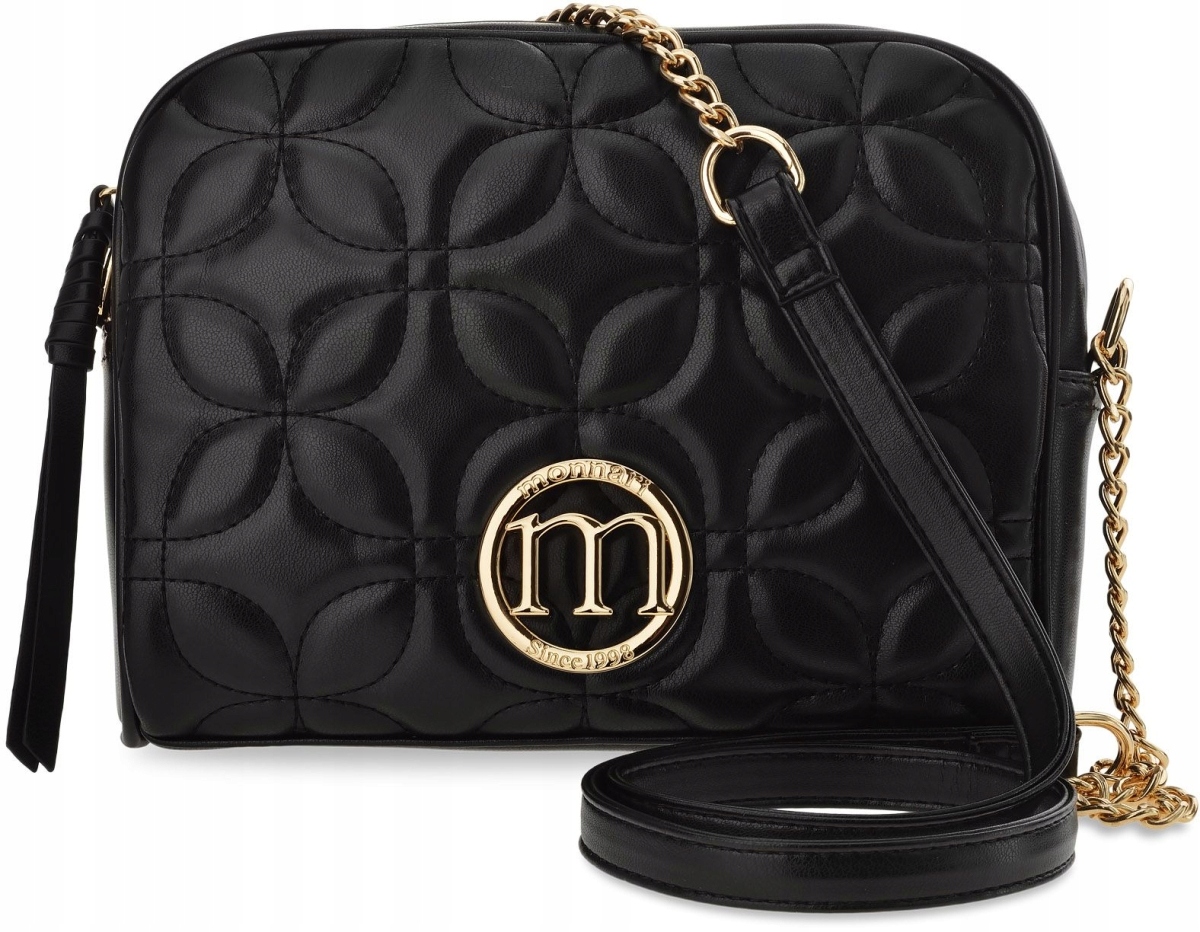 MONNARI Czarna PIKOWANA TOREBKA Damska LISTONOSZKA 13855044919 - Allegro.pl