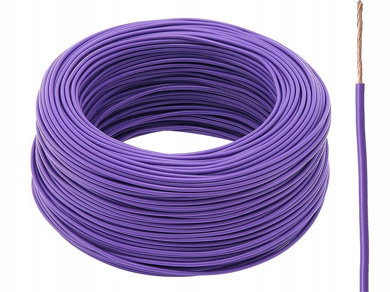 Przewód LgY 1 x 0,5 FIOLETOWY (5904280619134) • Cena, Opinie 13088898496 • Allegro