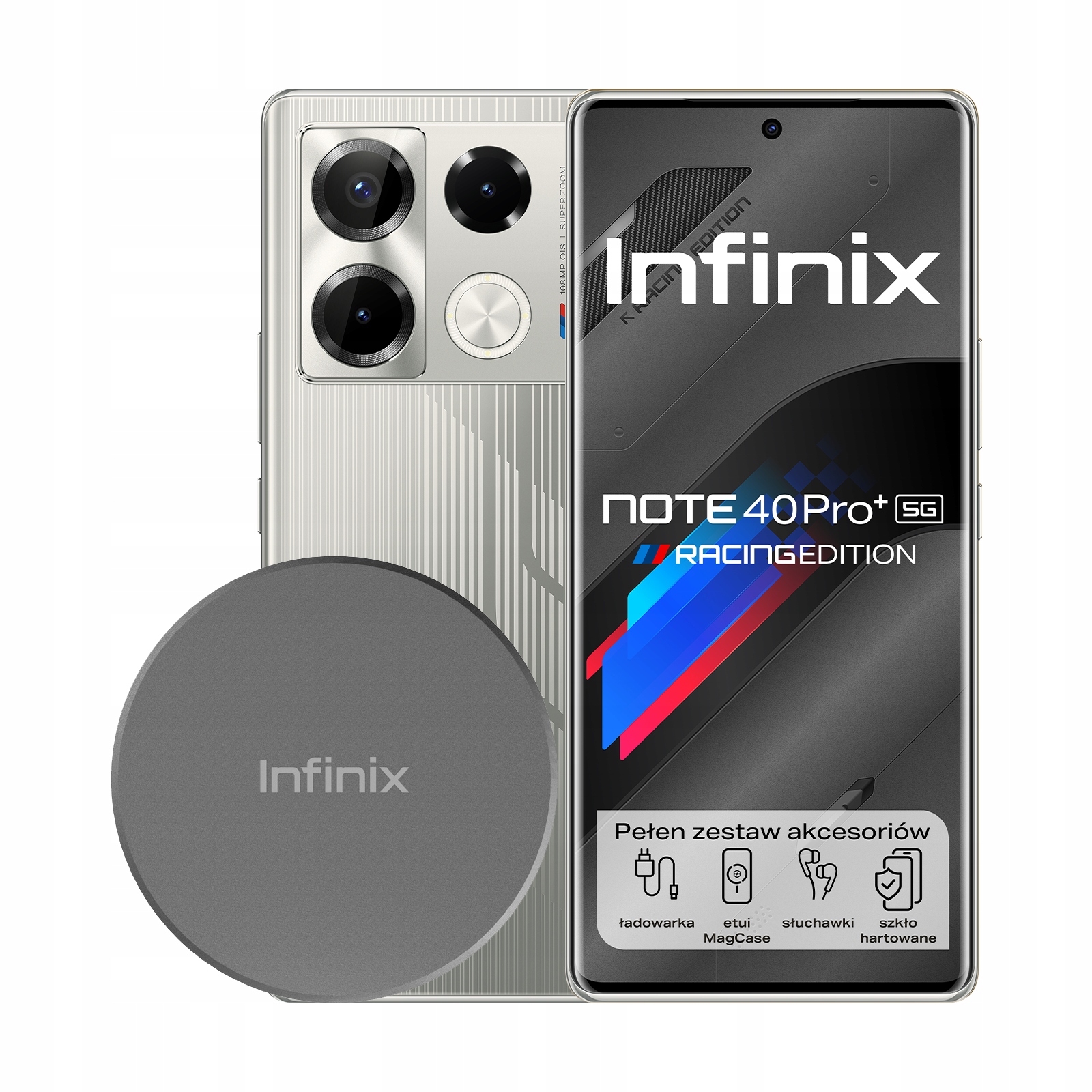 Smartfon Infinix Note 40 Pro+ 5G 12/256 GB Racing Grey za 9885 Kč - Allegro