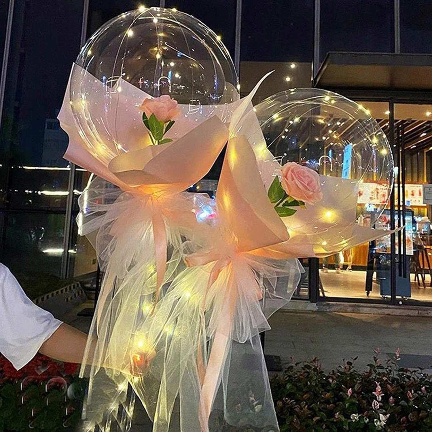 LED świecący balon z różą LOVEBALLOON • Cena, Opinie • Kompozycje ...