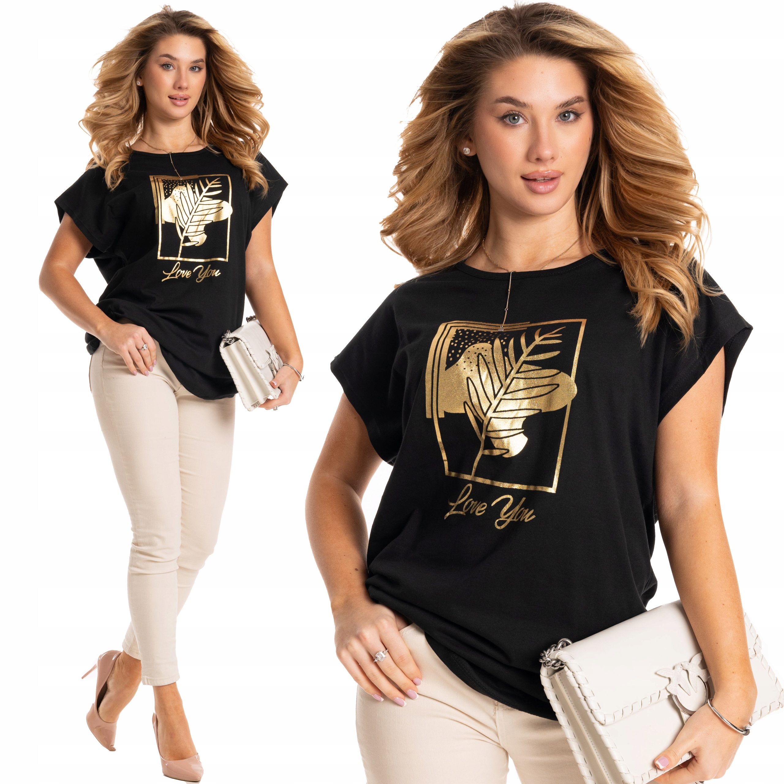 Wygodna Luźna Piękna BLUZKA T-shirt Nadruk Plus Size 15145809995 ... Wygodna Luźna Piękna BLUZKA T-shirt Nadruk Plus Size 15145809995 ...