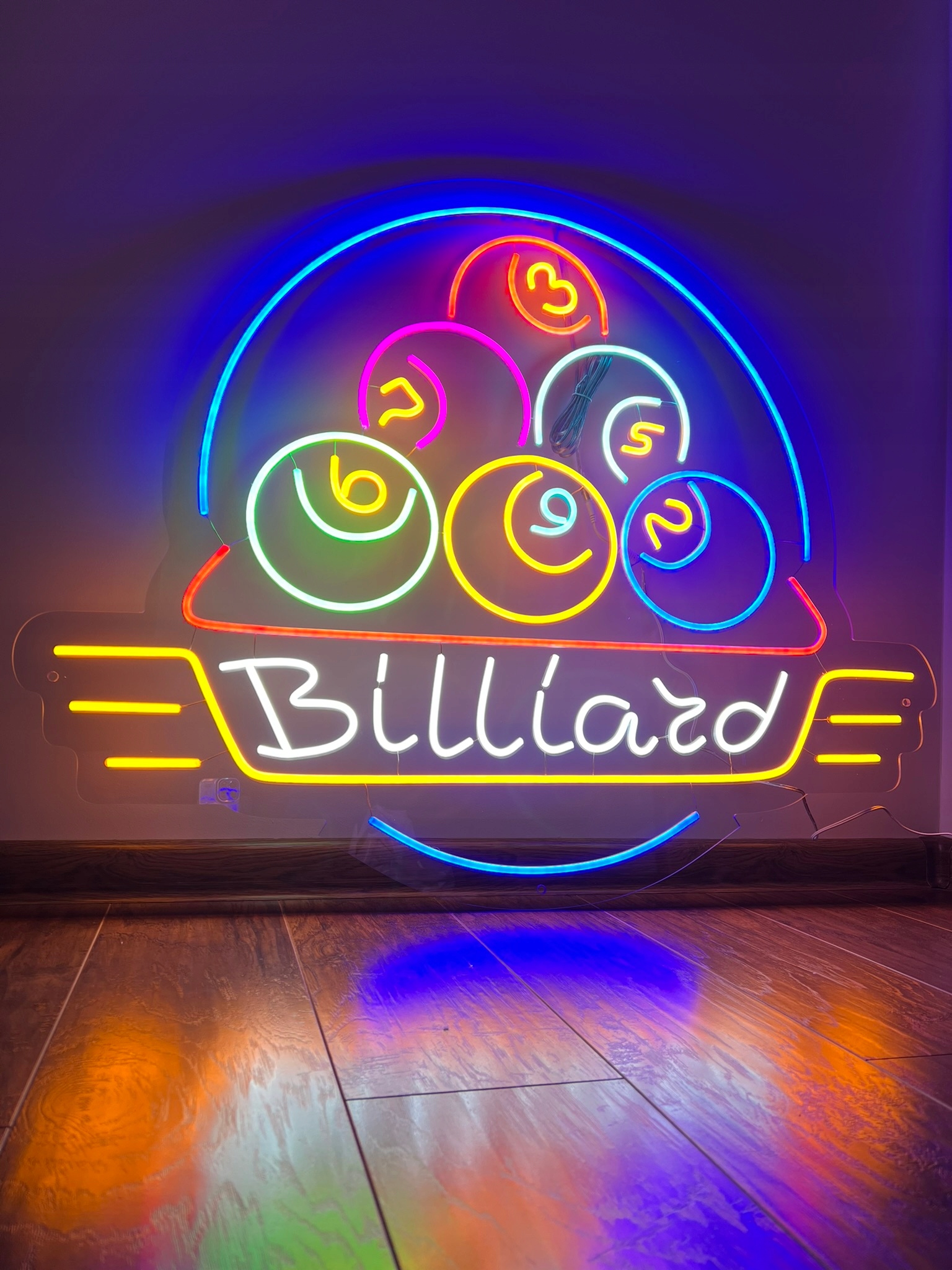 "Billiard" Napis Neon Led Ledon Neon Flex • Cena, Opinie - Allegro