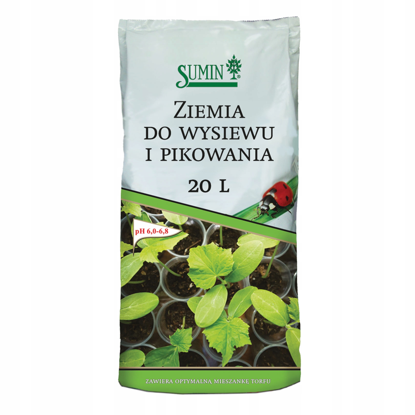 ZIEMIA do WYSIEWU i PIKOWANIA 20l gotowe podłoże TORF WYSOKI MŁODE ...