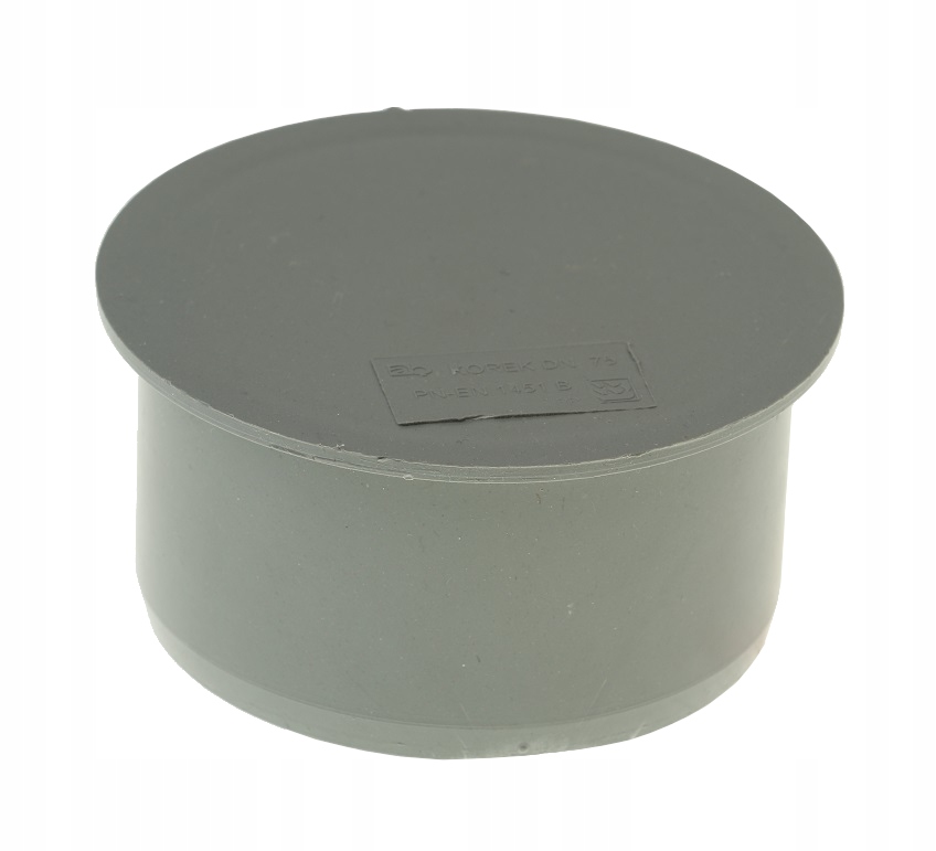 KOREK DO RURY KANALIZACYJNEJ 75 mm SZARY (5904094400942) • Cena, Opinie ...