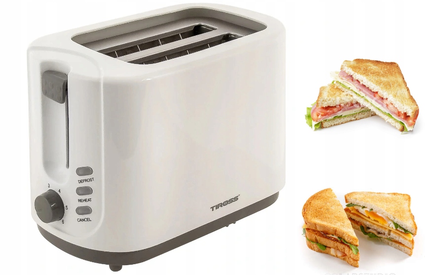 Toster Tiross TS1383 biały 700 W - Sklep, Opinie, Cena w Allegro