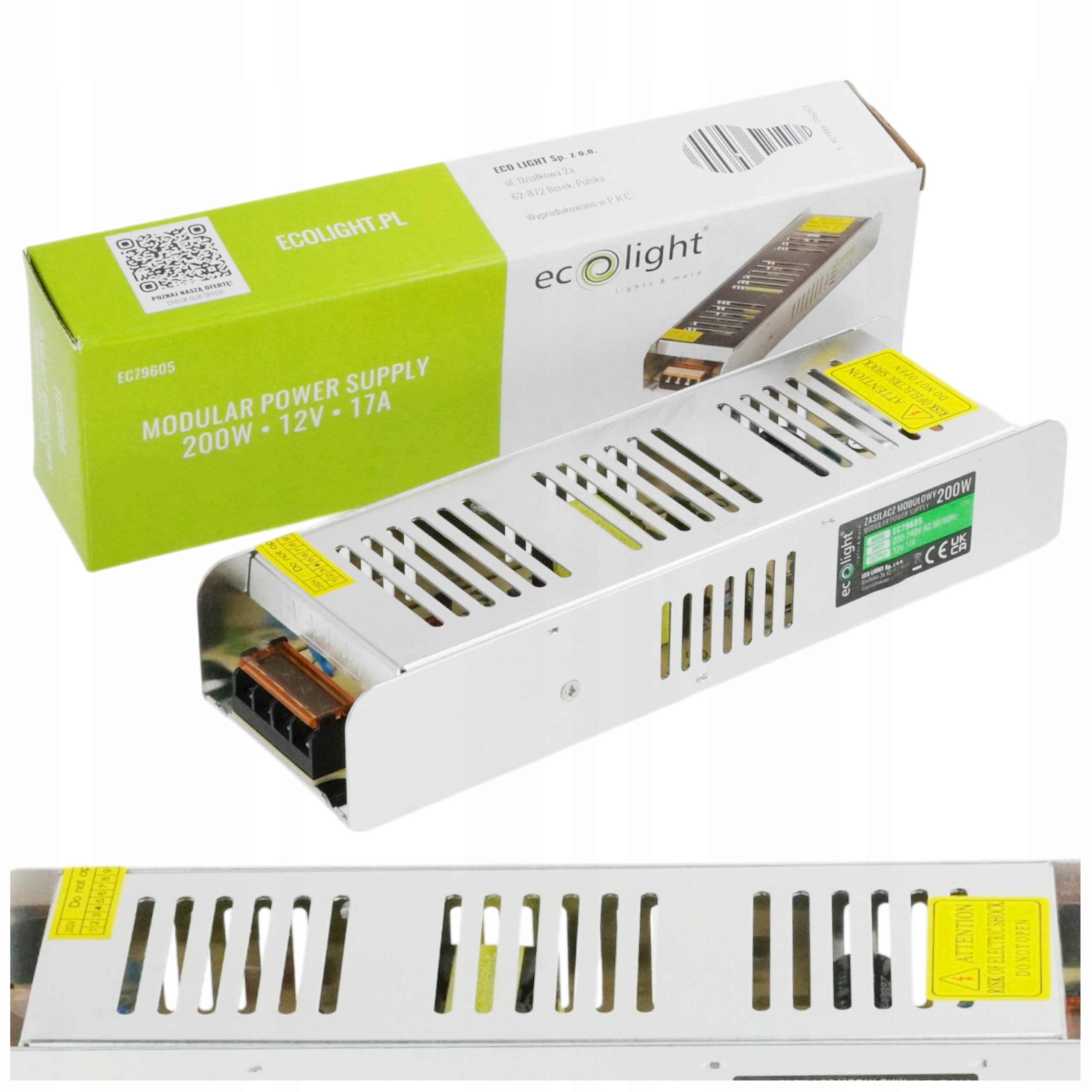 ZASILACZ LED 200W 12V TRANSFORMATOR MODUŁOWY SLIM 17A IP20 DO TAŚM OPRAW - Sklep, Opinie, Cena w ...