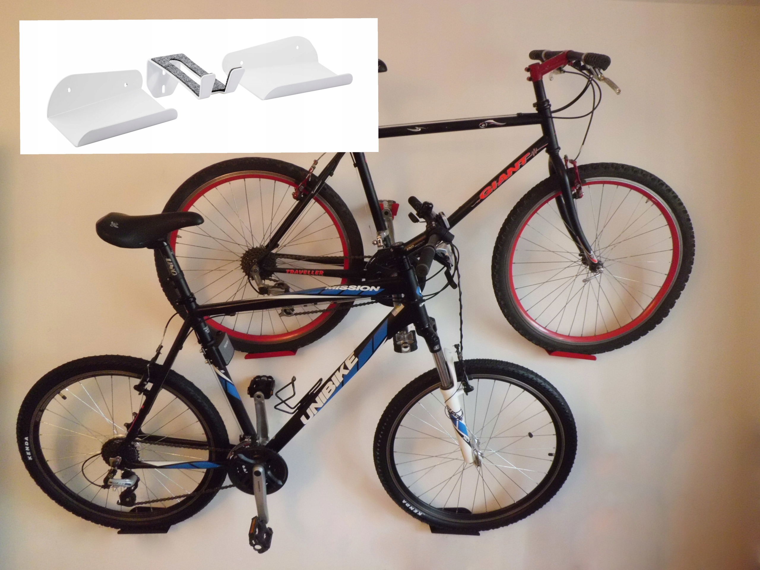 WIESZAK NA ROWER ŚCIANĘ UCHWYT HAK ROWEROWY ZA PEDAŁ - Biały - WR1-U ...