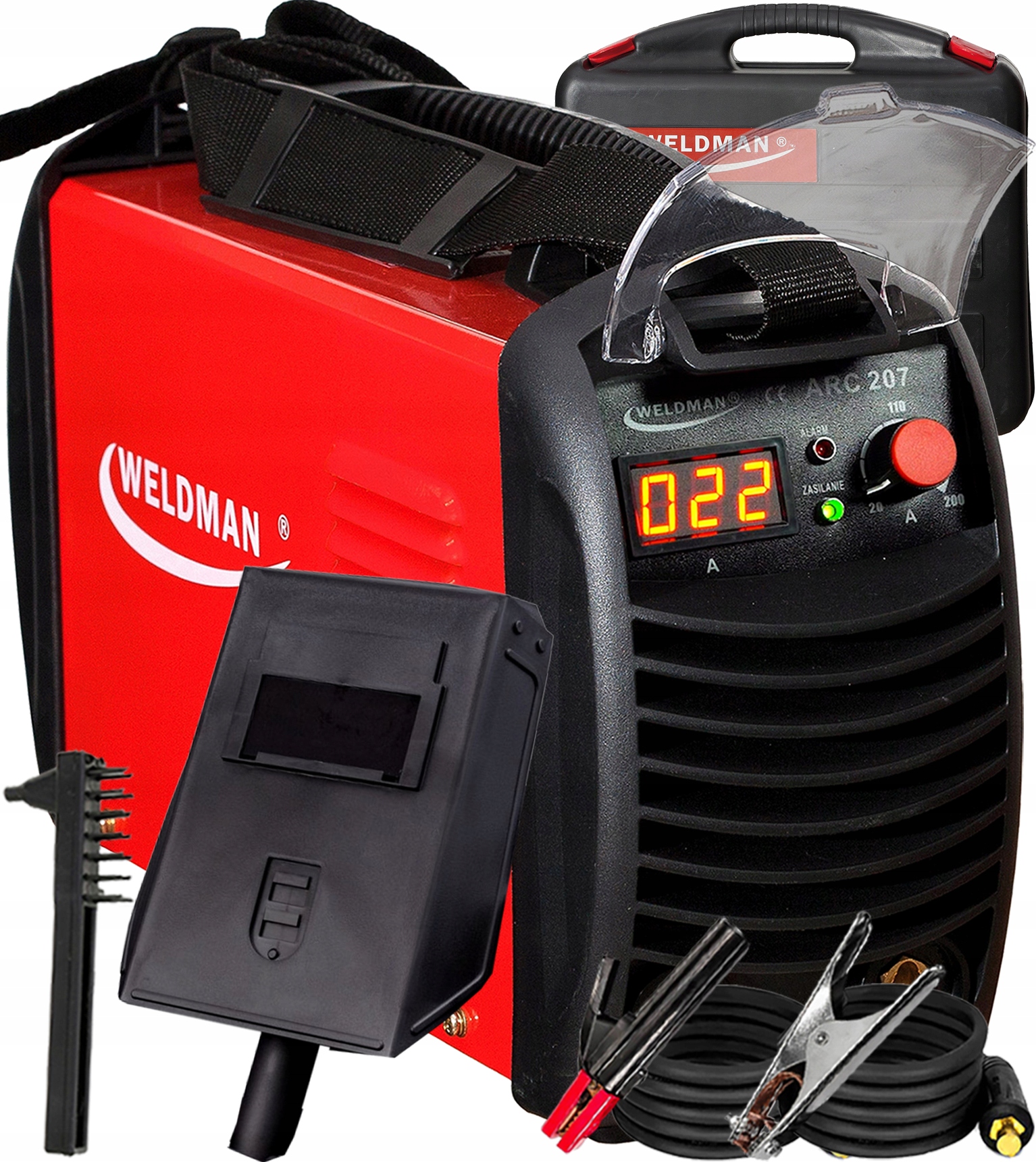 ELEKTRODOVÁ INVERTOROVÁ SVÁŘEČKA WELDMAN ARC 207 TIG MMA 230V 200A KUFR ...