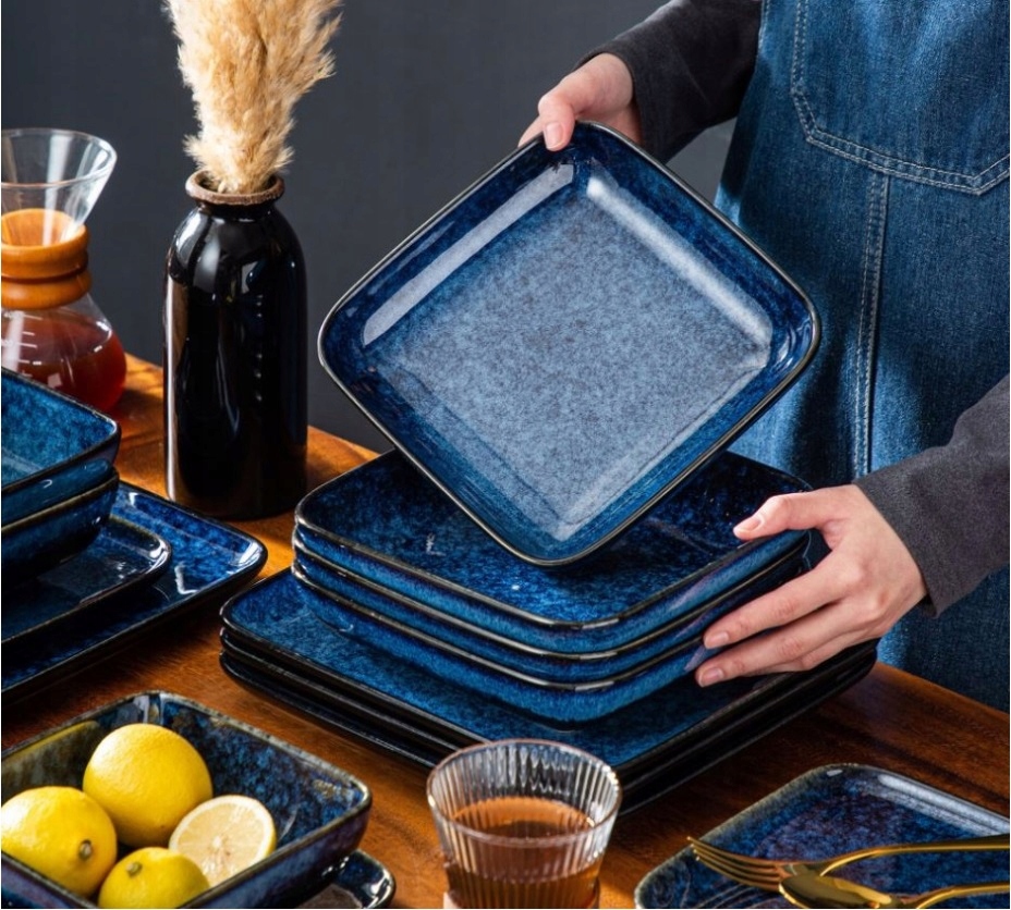 Serwis obiadowy zastawa talerze kamionka prezent 13480031284 - Allegro.pl