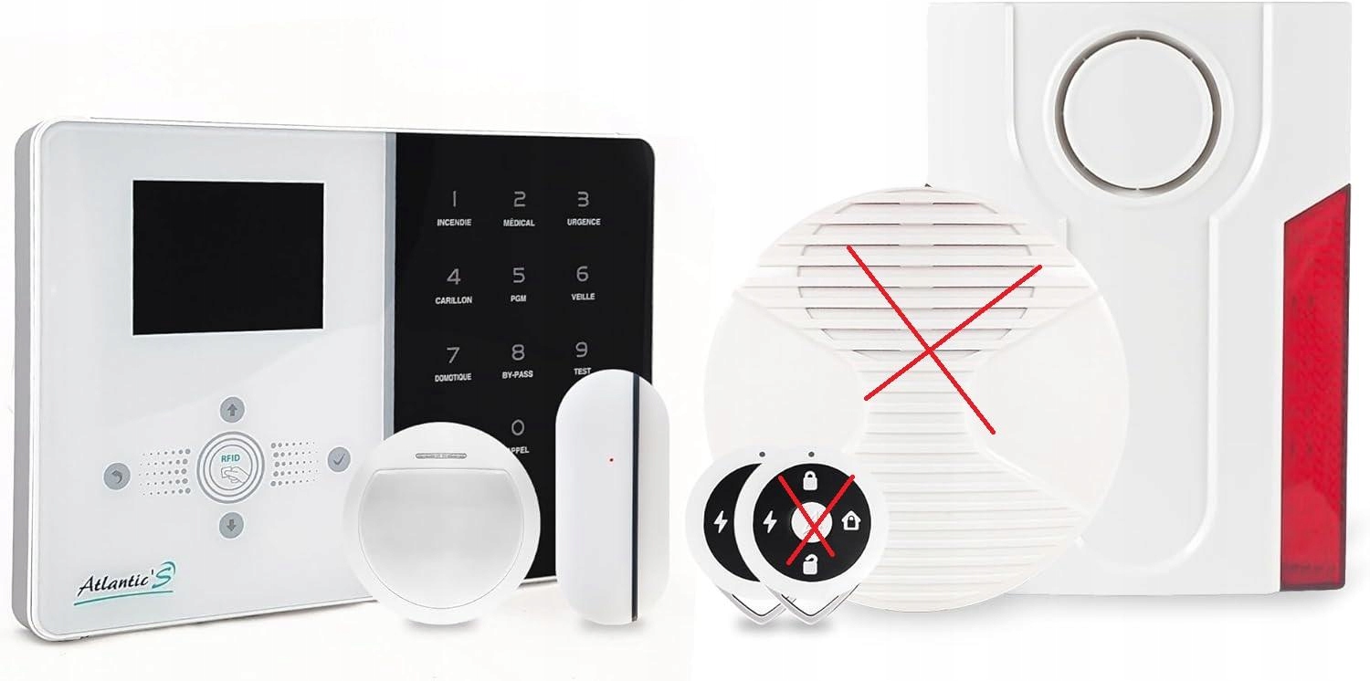 Alarm domowy WiFI Atlantic IPEOS KIT 5 MD-326R • Cena, Opinie - Allegro