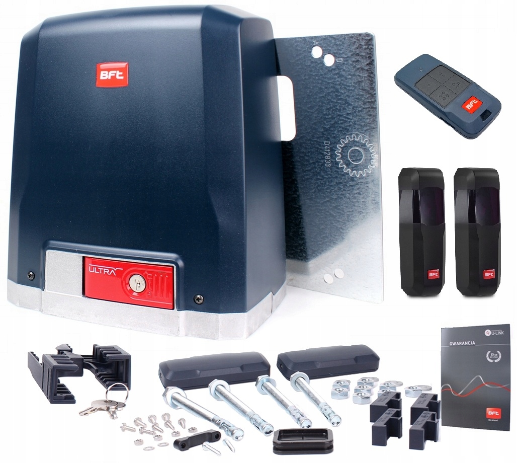 ZESTAW DO BRAMY PRZESUWNEJ BFT DEIMOS ULTRA BT A600 PILOT FOTOKOMÓRKI ...