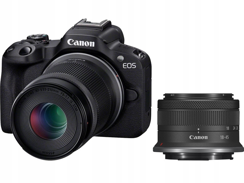 Aparat CANON EOS R50 + RF-S 18-45 + 55-210 IS STM - Sklep, Opinie, Cena ...